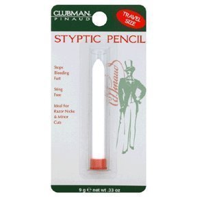 pinaud clubman styptic pencil for nick relief - 0.33 oz, (pack of 4)