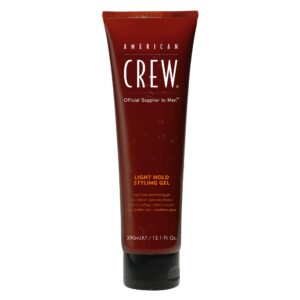 american crew men's hair gel, light hold, non-flaking styling gel, 13.1 fl oz