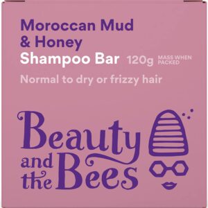 beauty and the bees moroccan mudd shampoo bar 100% natural from tasmania australia with leatherwood honey and bees wax 125 grams