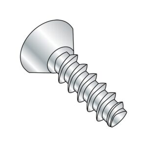 small parts 0408lpu steel thread rolling screw for plastic, zinc plated, 82 degree flat undercut head, phillips drive, #4-20 thread size, 1/2" length (pack of 100)