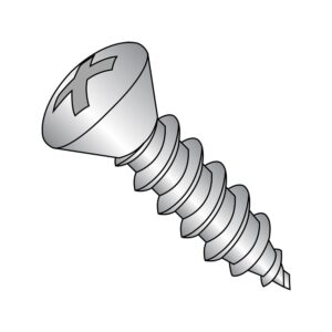 small parts 1210apo188 18-8 stainless steel sheet metal screw, plain finish, 82 degrees oval head, phillips drive, type a, #12-11 thread size, 5/8" length (pack of 50)