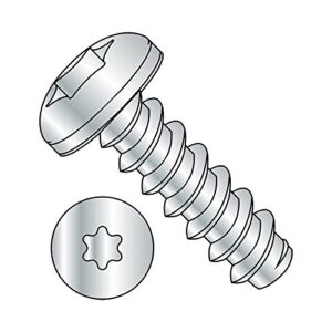 small parts 1008btp steel sheet metal screw, zinc plated, pan head, star drive, type b, #10-16 thread size, 1/2" length (pack of 100)