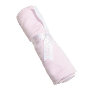 kissy kissy - basic blanket - pink white-one size