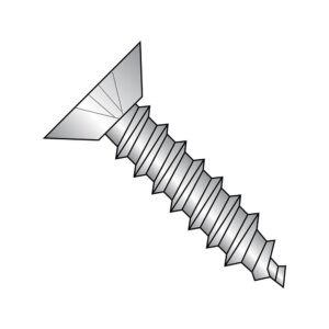 small parts 0205apu188 18-8 stainless steel sheet metal screw, plain finish, undercut 82 degrees flat head, phillips drive, type a, #2 thread size, 5/16" length (pack of 100)