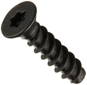 small parts 0406ltfb steel thread rolling screw for plastic, black oxide finish, 82 degree flat head, star drive, #4-20 thread size, 3/8" length (pack of 100)