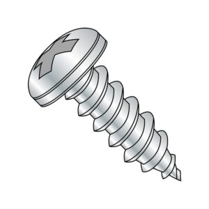 small parts 0202abpp steel sheet metal screw, zinc plated, pan head, phillips drive, type ab, #2-32 thread size, 1/8" length (pack of 100)