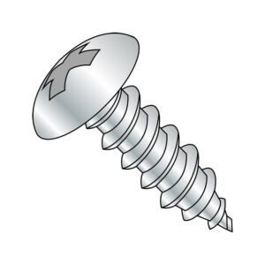 small parts 0405abpt steel sheet metal screw, zinc plated, truss head, phillips drive, type ab, #4-24 thread size, 5/16" length (pack of 100)