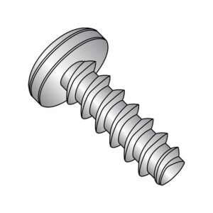 small parts 0204lpp410 410 stainless steel thread rolling screw for plastic, passivated finish, pan head, phillips drive, #2-28 thread size, 1/4" length (pack of 50)