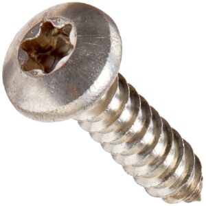 small parts 1012abtp188 18-8 stainless steel sheet metal screw, plain finish, pan head, star drive, type ab, #10-16 thread size, 3/4" length (pack of 25)