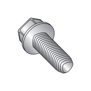 small parts 1008rw188 18-8 stainless steel thread rolling screw for metal, passivated finish, hex washer head, #10-24 thread size, 1/2" length (pack of 25)