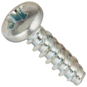 small parts 0205lpp steel thread rolling screw for plastic, zinc plated, pan head, phillips drive, #2-28 thread size, 5/16" length (pack of 100)