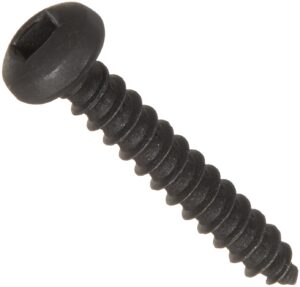 small parts 0816aqpb steel sheet metal screw, black oxide finish, pan head, square drive, type a, #8-15 thread size, 1" length (pack of 100)