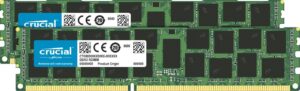 crucial 32gb kit (16gbx2) ddr3 1866 mt/s (pc3-14900) rdimm 240-pin memory for mac pro systems (late 2013) ct2k16g3r186dm