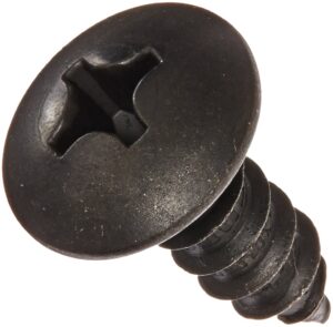 small parts 1412aptb steel sheet metal screw, black oxide finish, truss head, phillips drive, type a, #14-10 thread size, 3/4" length (pack of 50)