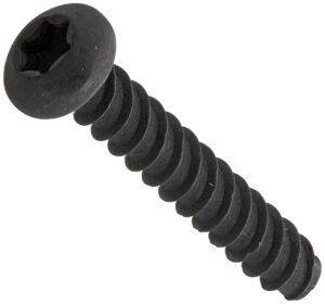 small parts 0404ltpb steel thread rolling screw for plastic, black oxide finish, pan head, star drive, #4-20 thread size, 1/4" length (pack of 100)