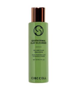 circcell geothermal clay cleanser – hydrating facial cleanser - arctic clay and essential oils deep clean & detox skin – hydrating clay face wash or mask for all skin types