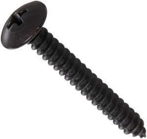 small parts 0820abptb steel sheet metal screw, black oxide finish, truss head, phillips drive, type ab, #8-18 thread size, 1-1/4" length (pack of 100)