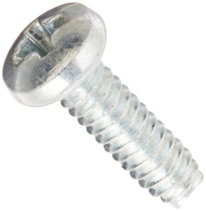 small parts 0406rpp steel thread rolling screw for metal, zinc plated, pan head, phillips drive, #4-40 thread size, 3/8" length (pack of 100)