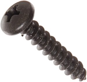 small parts 1016appb steel sheet metal screw, black oxide finish, pan head, phillips drive, type a, #10-12 thread size, 1" length (pack of 100)