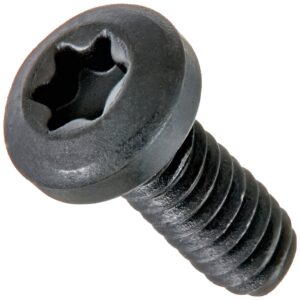 small parts 0606rtpb steel thread rolling screw for metal, black oxide finish, pan head, star drive, #6-32 thread size, 3/8" length (pack of 100)