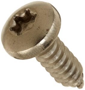 small parts 1412abtp188 18-8 stainless steel sheet metal screw, plain finish, pan head, star drive, type ab, 1/4"-14 thread size, 3/4" length (pack of 10)