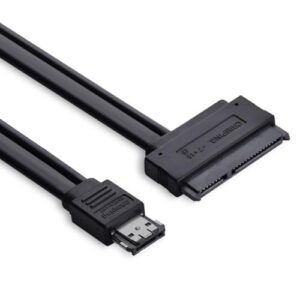 chenyang power esata cable,power esata to sata 22pin data transfer extension cable support 5v/12v power for 2.5"/3.5" hard disk drive 50cm