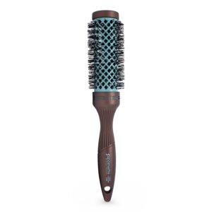 spornette ion fusion 3 inch round brush with thermal ceramic barrel and ion-charged anti static nylon bristles for blow drying, blow-outs, curling, styling, and smoothing all types of hair textures