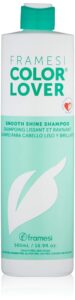 framesi smooth shine sulfate free shampoo for color treated hair, 16.9 fl oz