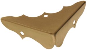 hardware essentials 853012 decorative corner braces bright brass 5/8" 4-pack