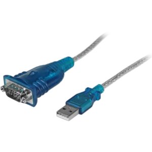 startech.com 17in (43cm) 1-port usb to rs232 db9 serial adapter cable, usb to serial adapter cable - m/m