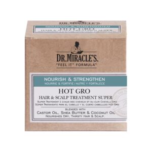 dr. miracles strengthen hot gro hair/scalp treatment 4oz super (3 pack)