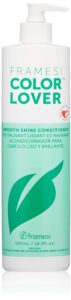 framesi color lover smooth shine conditioner, 16.9 fl oz, sulfate free conditioner with coconut oil and quinoa, color treated hair