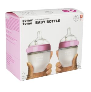 comotomo natural feel baby bottle, 4 pack