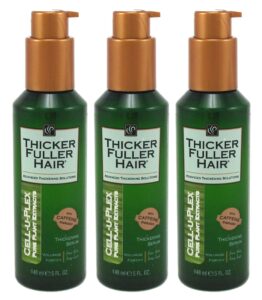 thicker fuller hair instantly thick serum 5oz. cell-u-plex (3 pack)