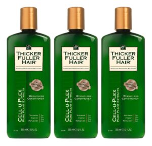 thicker fuller hair conditioner weightless 12 ounce (355ml) (pack of 3)