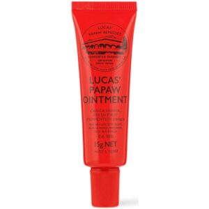 lucas papaw ointment 15g (with lip applicator) | best paw paw cream for chapped lips, minor burns, sunburn, cuts, insect bites and diaper rash