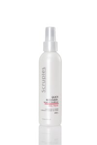 scruples quick recovery leave in conditioner - detangling spray & heat protectant to condition + protect hair - damaged hair repair (6 oz)