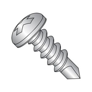 small parts 1016kpp410 410 stainless steel self-drilling screw, plain finish, pan head, phillips drive, #3 drill point, #10-16 thread size, 1" length (pack of 25)