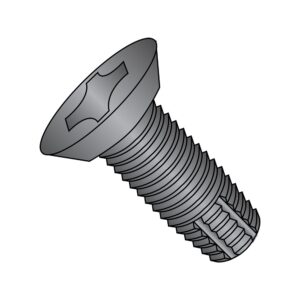 small parts 1208fpub steel thread cutting screw, black oxide finish, 82 degree flat undercut head, phillips drive, type f, #12-24 thread size, 1/2" length (pack of 50)