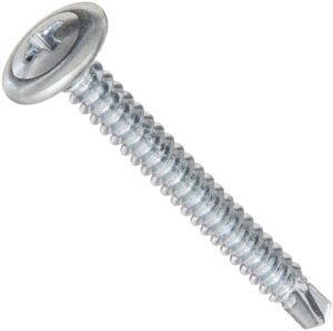 small parts 0824kpm steel self-drilling screw, zinc plated finish, modified truss head, phillips drive, #2 drill point, #8-18 thread size, 1-1/2" length (pack of 100)