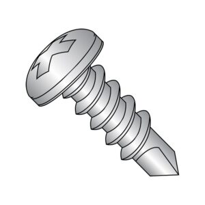 small parts 1006kpp188 18-8 stainless steel self-drilling screw, plain finish, pan head, phillips drive, #2 drill point, #10-16 thread size, 3/8" length (pack of 50)