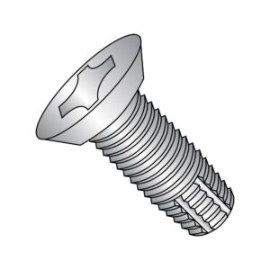 small parts 1007fpu188 18-8 stainless steel thread cutting screw, plain finish, 82 degree flat undercut head, phillips drive, type f, #10-24 thread size, 7/16" length (pack of 50)