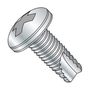 small parts 11063pp steel thread cutting screw, zinc plated finish, pan head, phillips drive, type 23, #10-32 thread size, 3/8" length (pack of 100)