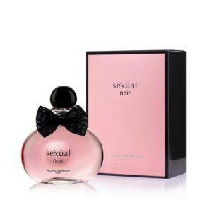 michel germain sexual noir eau de parfum fragrance spray, top notes of strawberries, mandarin and lime, long-lasting, warm floral & sensual gift for her, 4.2 fl oz