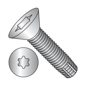 small parts 1428ftf188 18-8 stainless steel thread cutting screw, plain finish, 82 degree flat head, star drive, type f, 1/4"-20 thread size, 1-3/4" length (pack of 10)