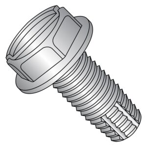 small parts 1412fsw410 410 stainless steel thread cutting screw, plain finish, hex washer head, slotted drive, type f, 1/4"-20 thread size, 3/4" length (pack of 10)