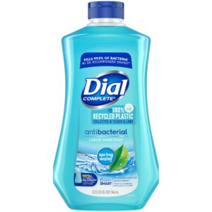 dial complete antibacterial liquid hand soap refill, spring water, 32 fl oz