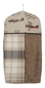 glenna jean fly-by diaper stacker, taupe/grey/blue/brown/red