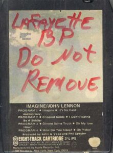 john lennon: imagine 8 track tape