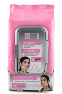 collagen cleansing cloths and makeup removal wipes 60 ct.